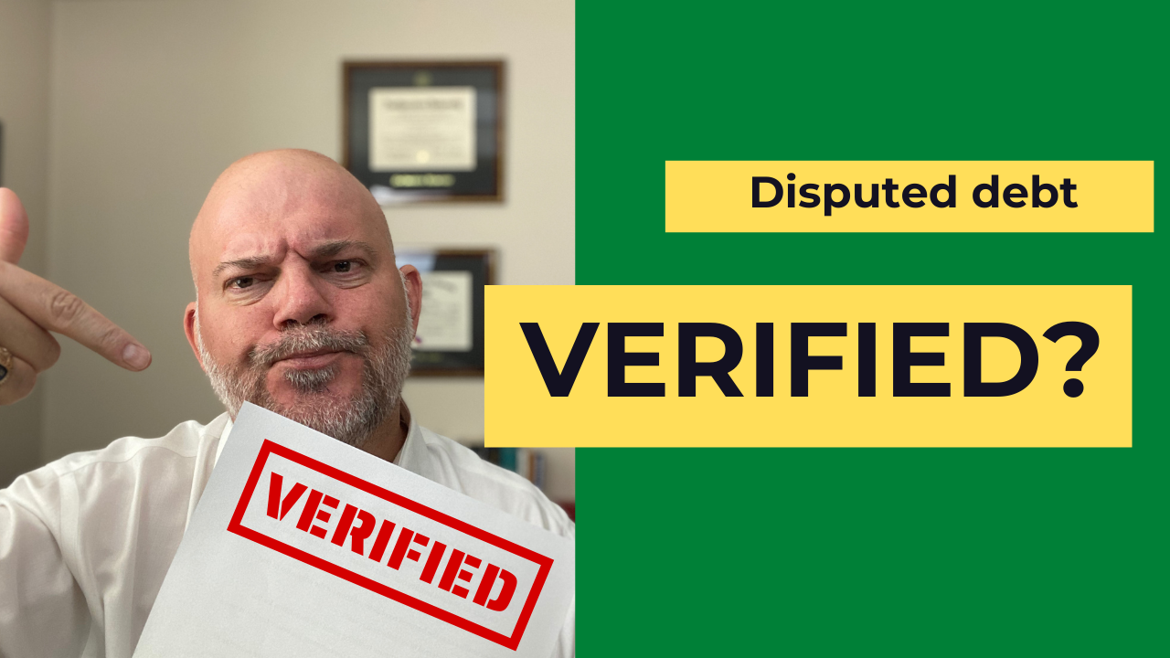 VERIFIED! When your dispute letter to a debt collector comes back ...
